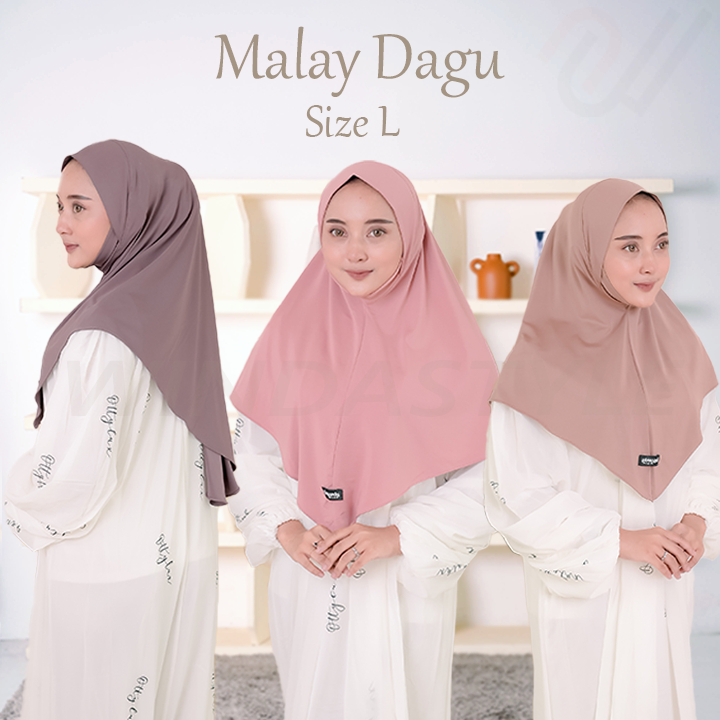 Jual 𝗪𝗶𝗻𝗱𝗮𝘀𝘁𝘆𝗹𝗲 Jilbab Instan Kerudung Bergo Hamidah Hijab Instan Malay Dagu Non Pet Size L ...
