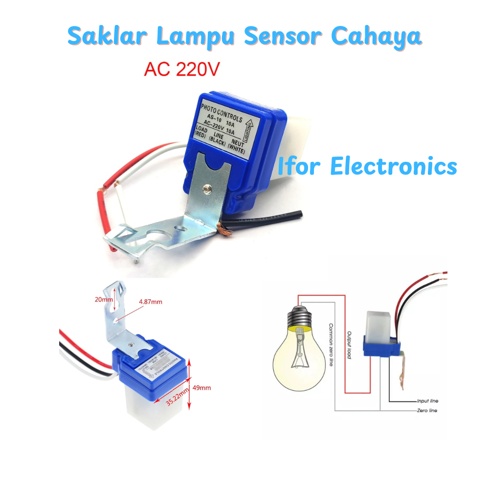 Jual Sensor Lampu Otomatis Automatic Day Light Switch Sensor Cahaya AS ...