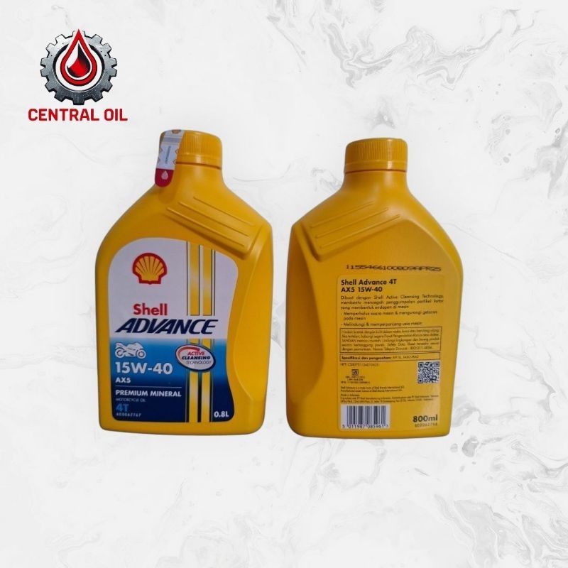 Jual Oli Shell Advance 4T AX5 10W-40 0.8L 800ml (1 Botol) | Shopee ...