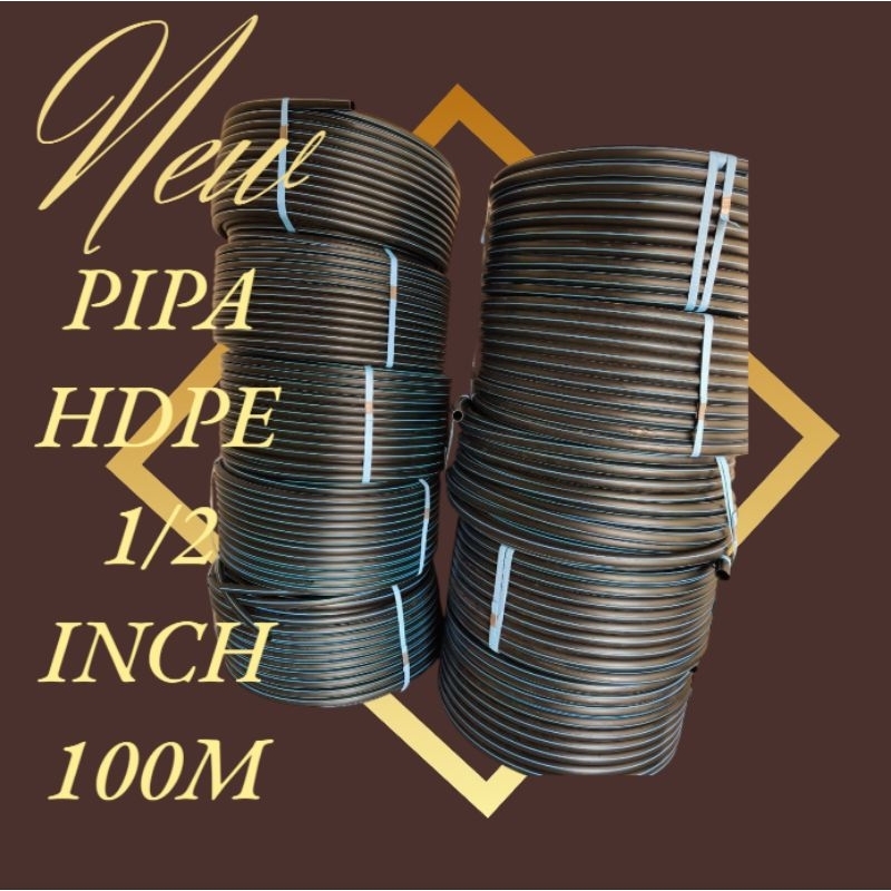 Jual PIPA HDPE/ SELANG AIR PDAM 1/2 INCH PN 10 (100M/ROLL) | Shopee Indonesia