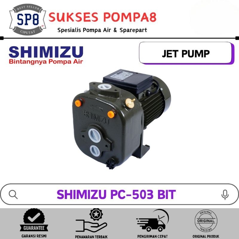 Jual Pompa Air Shimizu PC-503 BIT(NT) Otomatis / Pompa Air Jet Pump | Shopee Indonesia
