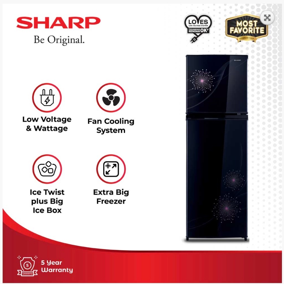 Jual SHARP KULKAS 2 PINTU KECIL SMALL 2 DOOR REFRIGERATOR SJ317MGD SERIES | Shopee Indonesia