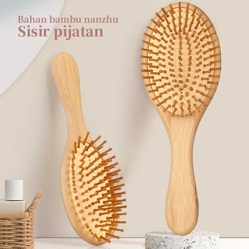 Jual GYT Sisir Rambut kayu Wanita Hair Brush Massage Comb Anti-static ...