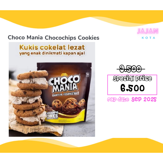 Jual Choco Mania Chocochips Cookies 69 gram | Shopee Indonesia