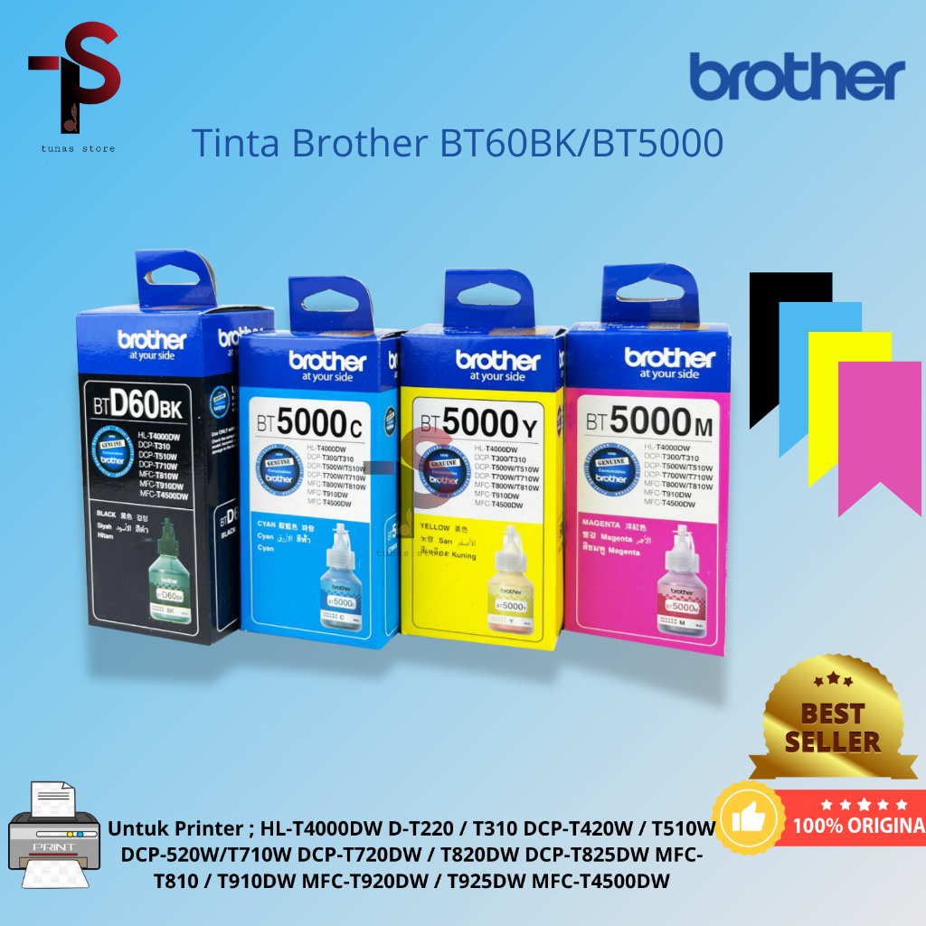 Jual Tinta Brother BTD60BK/BT5000 Tipe Printer DCP T310 DCP T510W DCP ...