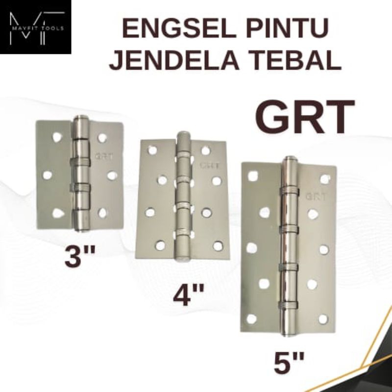 Jual Engsel Pintu Jendela Engsel Bearing Tebal GRT 3" | Shopee Indonesia