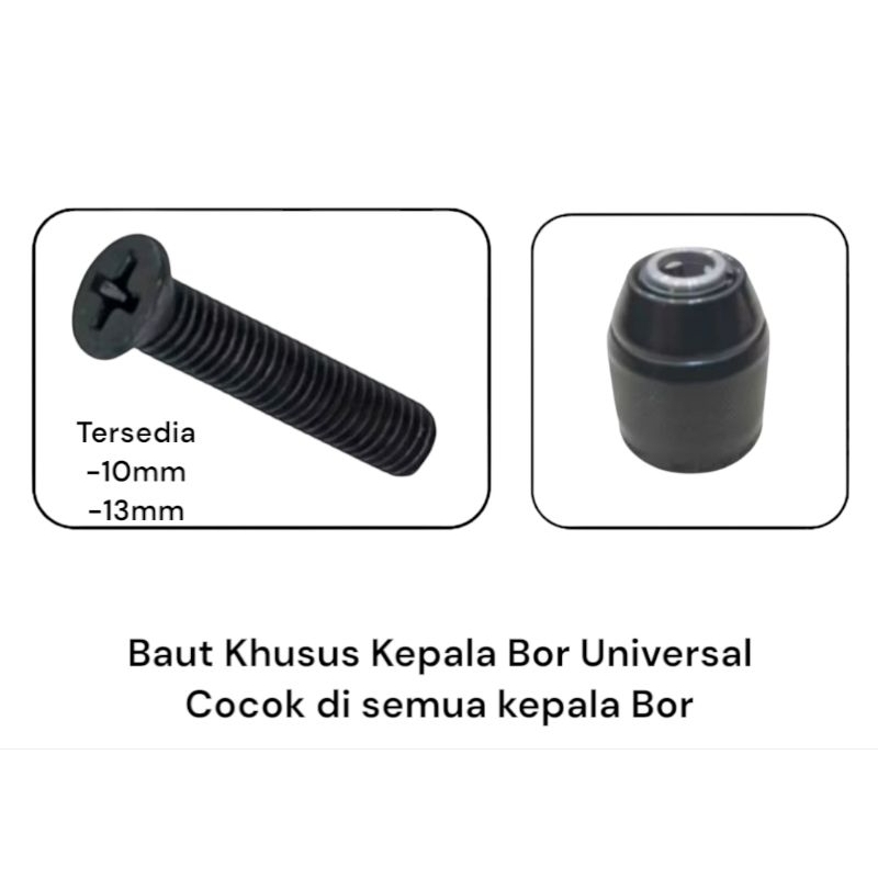 Jual JHTeknik Baut Khusus Kepala Bor 10mm,13mm Universal cocok Semua ...