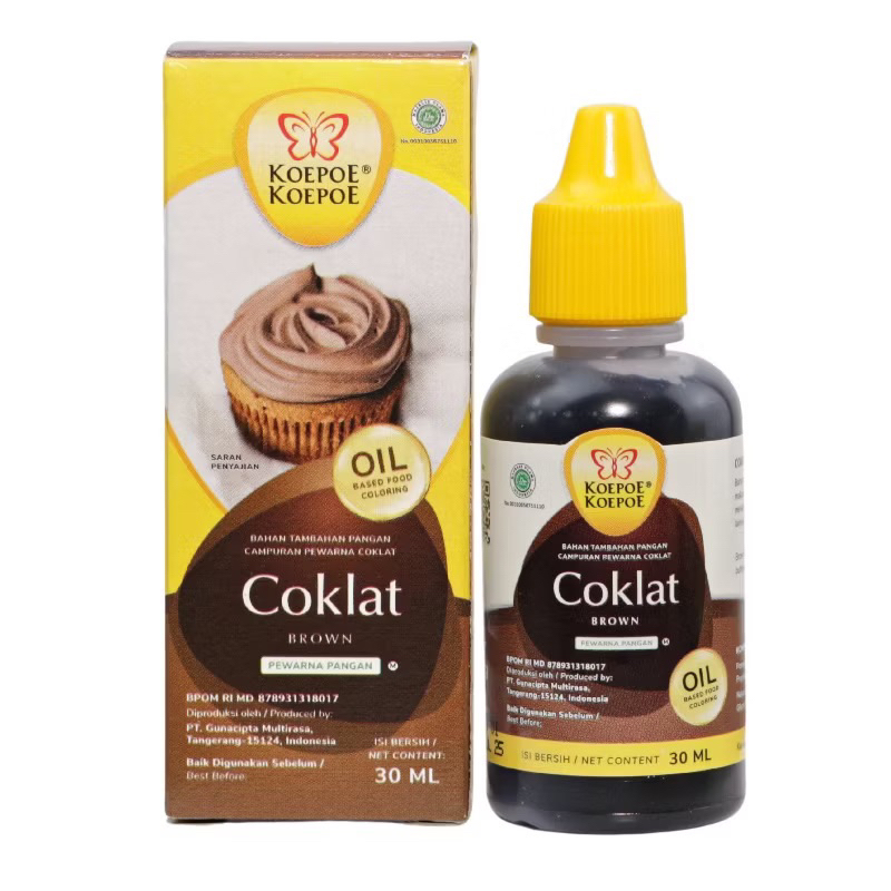 Jual Koepoe Koepoe Pewarna Makanan Oil Based Coklat 30Ml | Shopee Indonesia