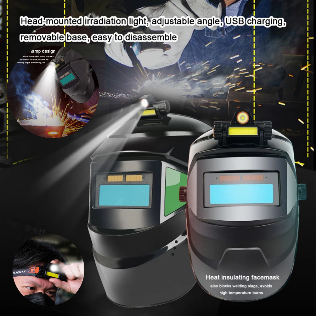 Jual KING Helm las otomatis listrik solar auto darkening gelap terang ...