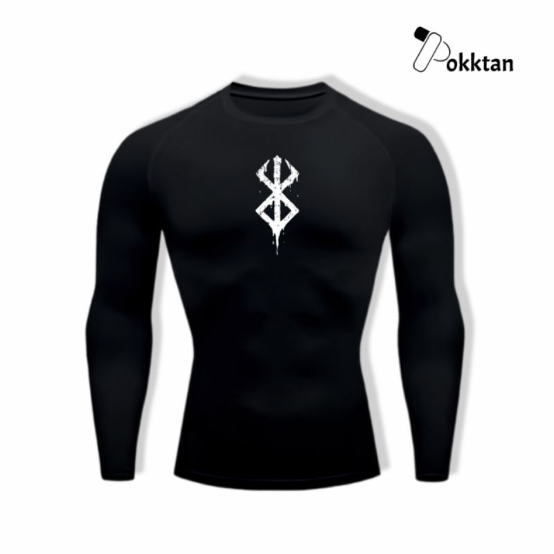 Jual Kaos Olahraga Compression Shirt Long Sleeve Berserk Mark Of ...