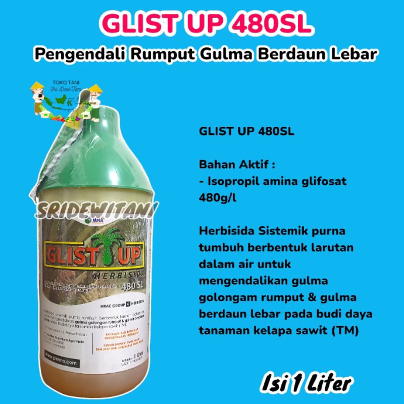 Jual Obat Rumput Gulma Daun Lebar GLIST UP 480SL 1 LITER Setara Rambo ...