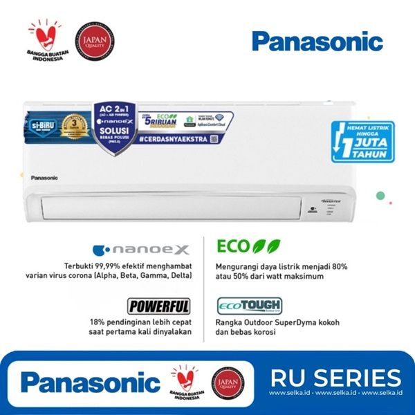 Jual AC PANASONIC RU9AKJ AC 1 PK SiBiru Deluxe Inverter With Nanoe-X 1 ...