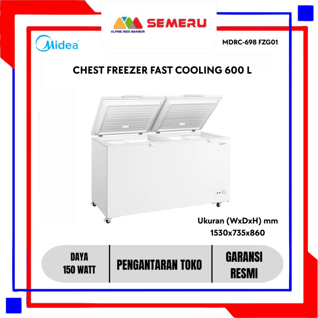 Jual MIDEACHEST FREEZER FAST COOLING 600 LITER MDRC-698 FZG01 DAN 702 ...