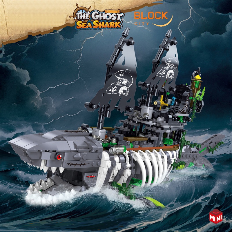 Jual Block City- ZG 651009 Shark Ghost Ship Puzzle Block Toys Mainan ...
