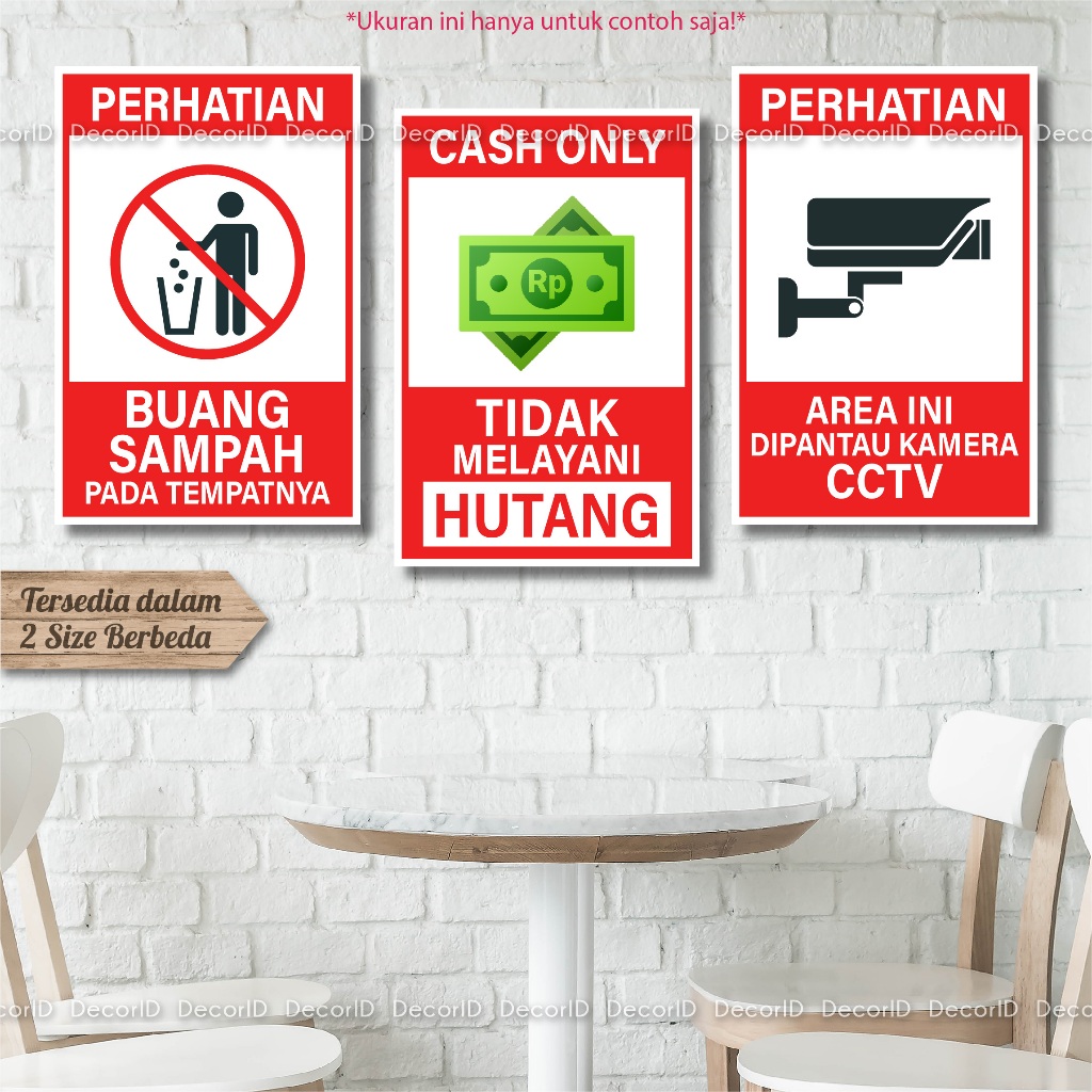 Jual Papan Tanda Perhatian Simbol Sign Hiasan Dinding Wall Decor Kayu ...