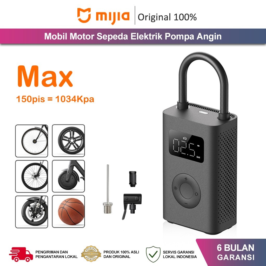 Jual Original Xiaomi Mijia Pompa Angin Ban Motor Portable Air Pump ...