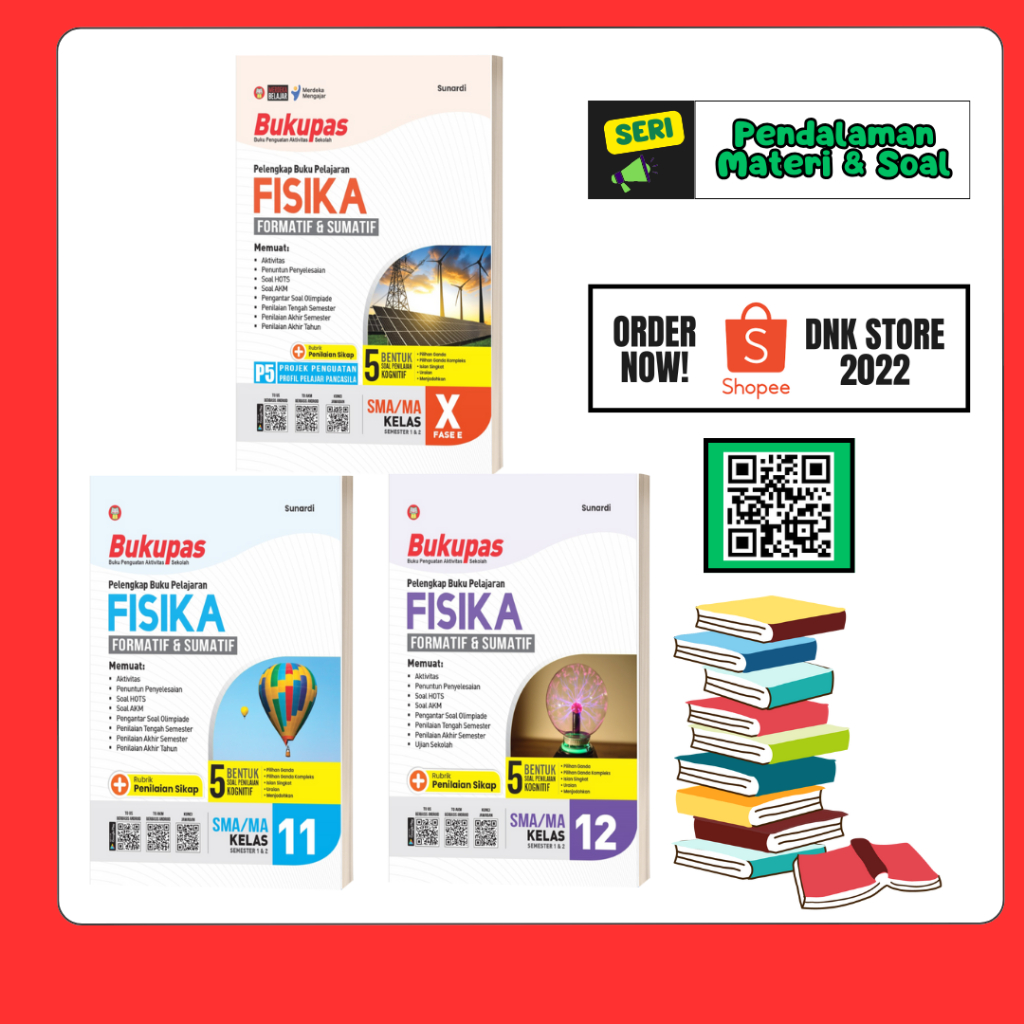 Jual Bukupas Fisika Lengkap SMA/MA Kelas 10, 11, 12 (Buku Latihan Soal Kurikulum Merdeka) Yrama ...