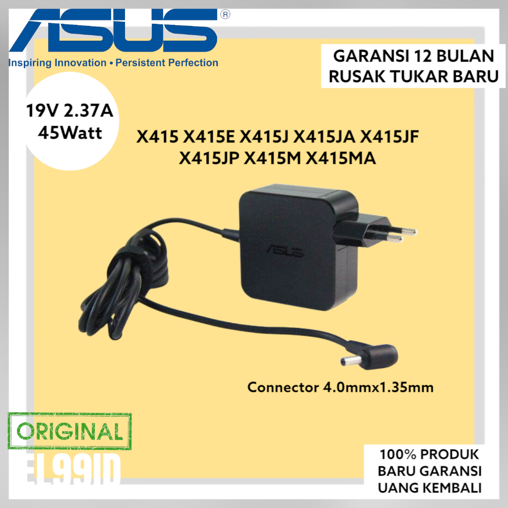 Jual Original Adaptor Charger Asus X415 X415E X415J X415JA X415JF ...
