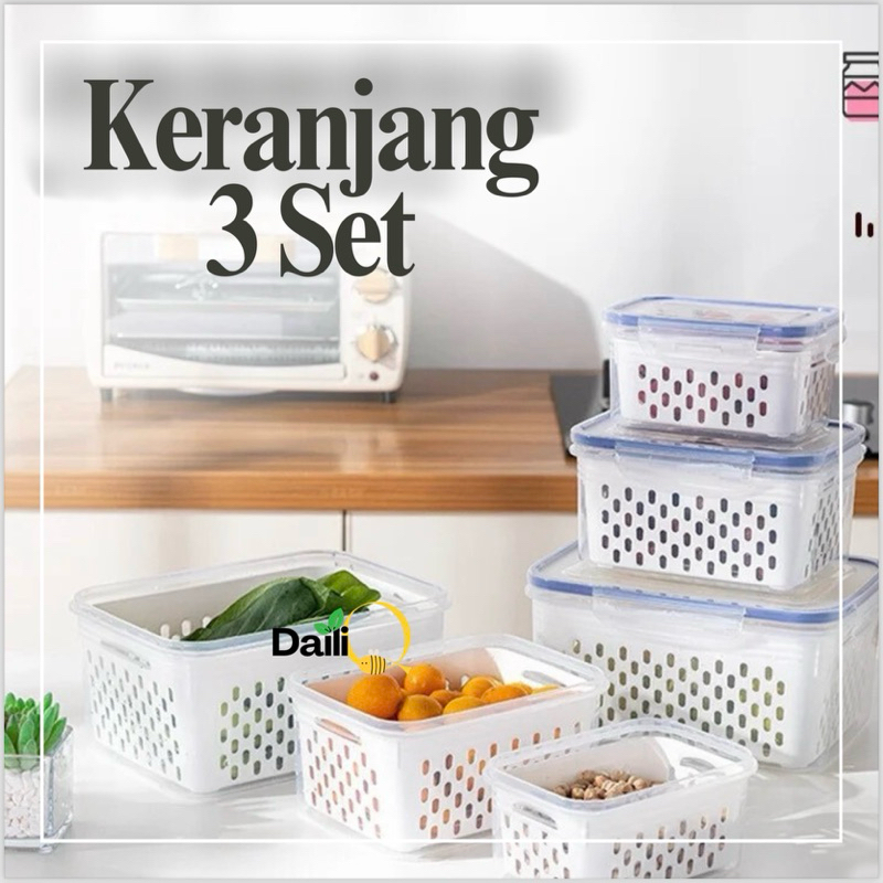 Jual Tempat makan Kotak Makan Lunch Box anti tumpah Lunch Box Set 3 ...