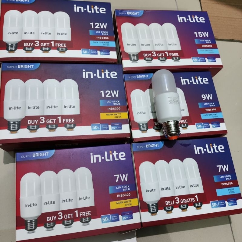 Jual LAMPU IN LITE PAKET LAMPU STICK isi 3 GRATIS 1/ LED INLITE RESMI ...