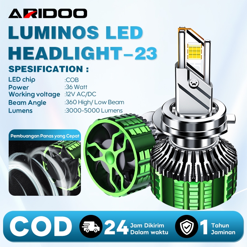 Jual ARIDOO LED LUMINOS K22 MOTOR BEBEK MATIC MOBIL 3 SISI 95 WATT ...