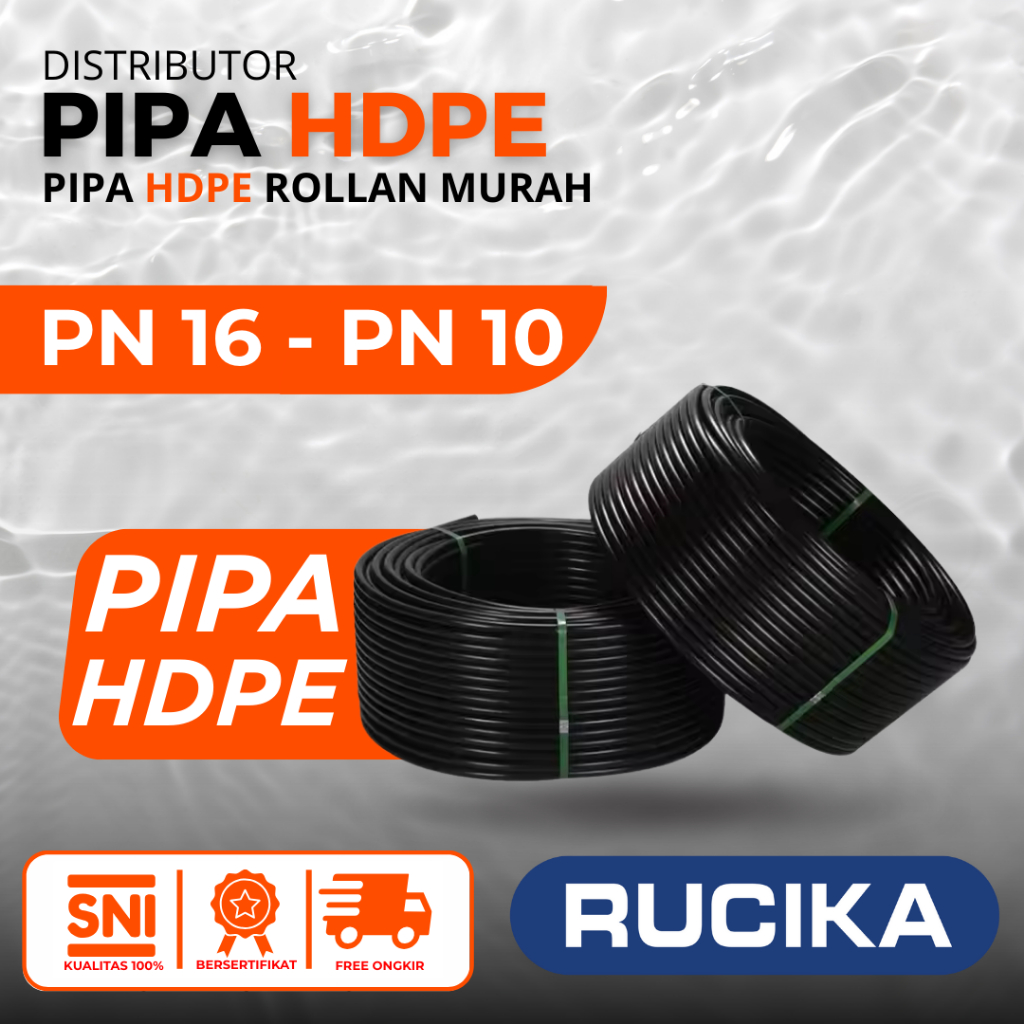 Jual Rucika Pipa Hdpe 25mm Rollan 100 Meter 3/4 Inch | Shopee Indonesia