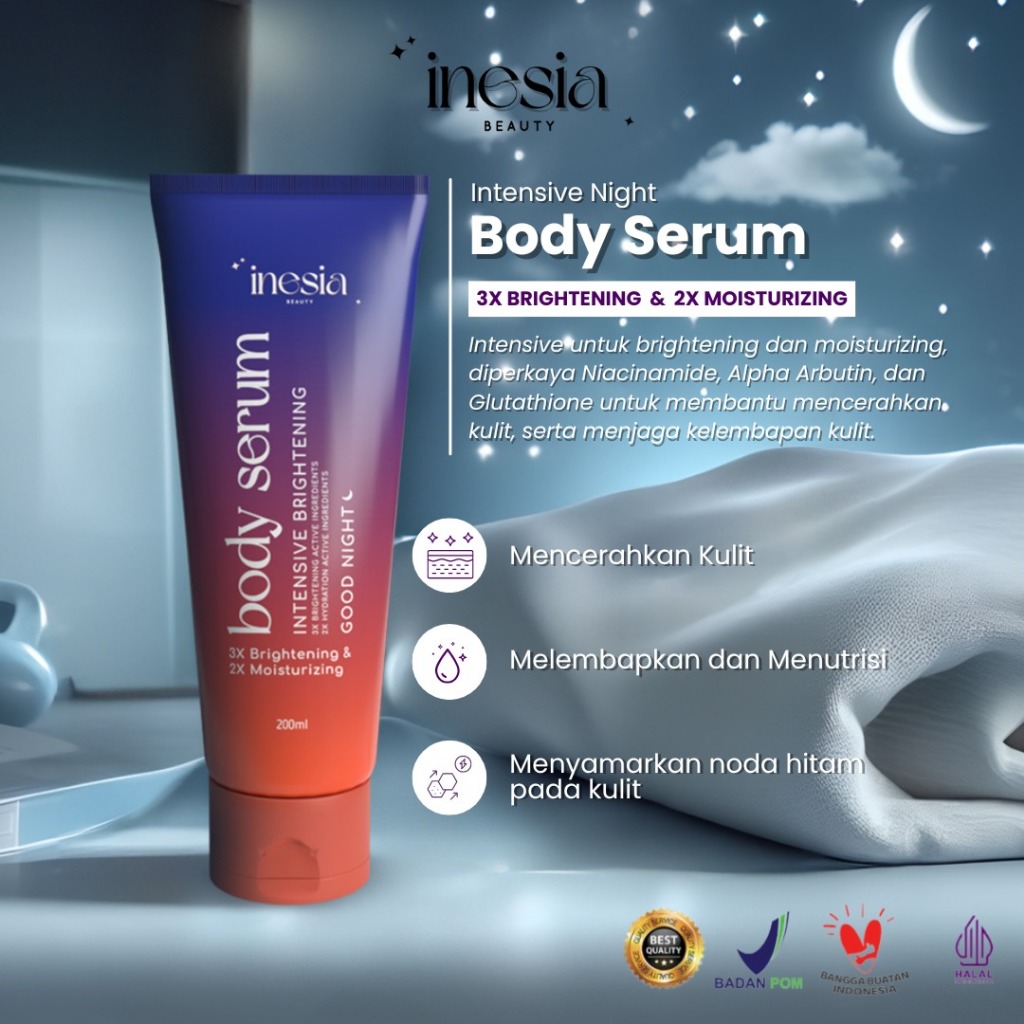 Jual Inesia Good Night Body Serum 3X Brightening 2X Hydrating 200ml ...