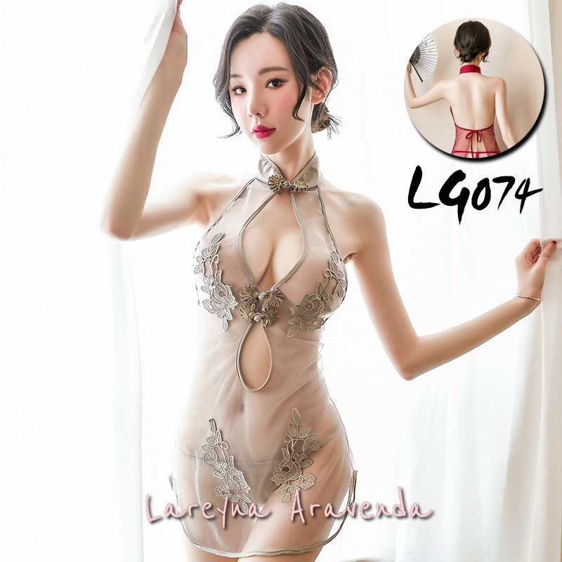 Jual Lareyna Aravenda Set Lingerie + G String Fantasy Cheongsam Shanghai Terawang LG074 | Shopee ...