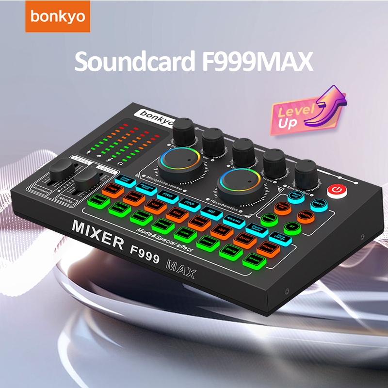Jual Bonkyo F999MAX Sound Card Bluetooth Live SoundCard F999MAX ...