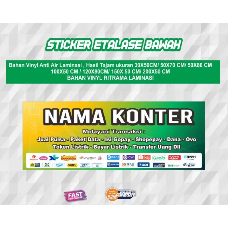 Jual Stiker Etalase Bawah konter Custom Desain | Shopee Indonesia