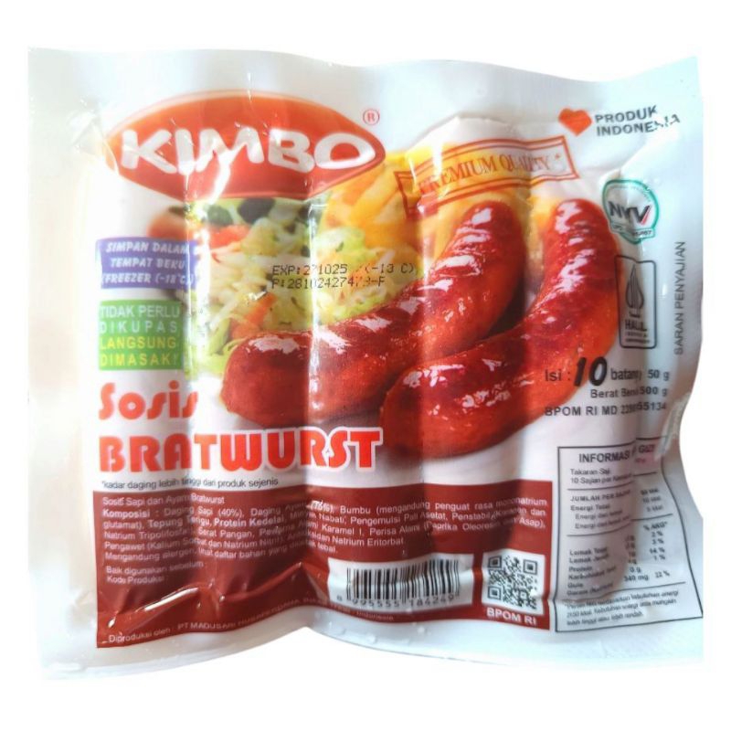Jual Kimbo Sosis Bratwurst Ori - Keju Mini Isi 10 | Shopee Indonesia