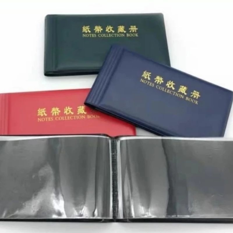 Jual Bank note Album uang kertas COD 120 x 212 mm 20 kantong transparan ...