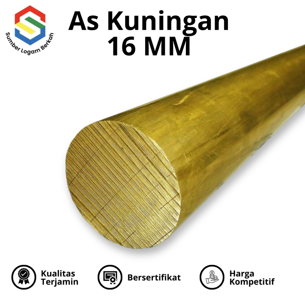 Jual As kuningan 16 mm brass round bar | Shopee Indonesia