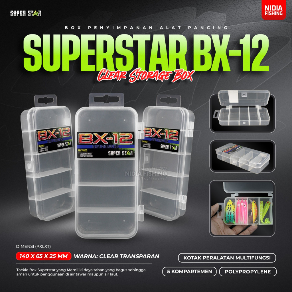 Jual Box Pancing Super Star BX-12 | Kotak Peralatan Pancing | Shopee Indonesia