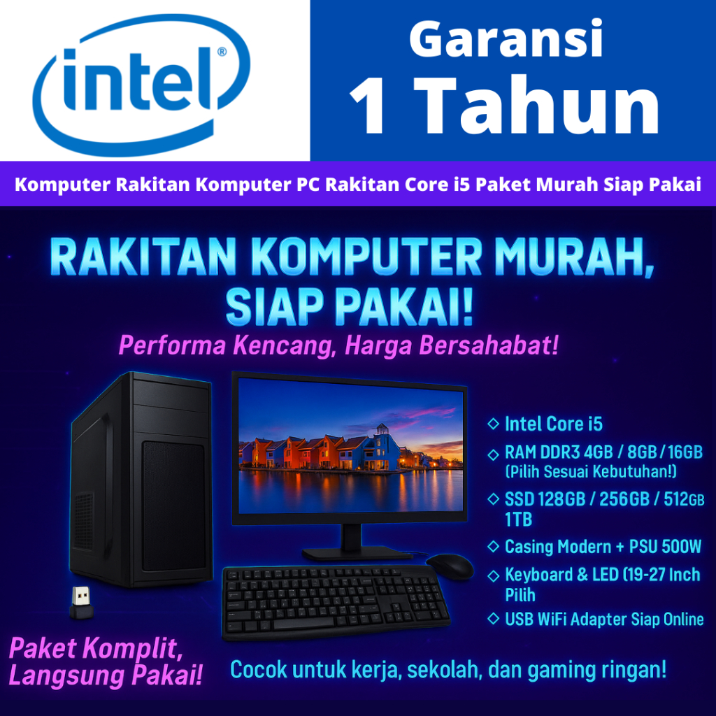 Jual Komputer Rakitan Komputer PC Rakitan Core i5 Paket Murah Siap ...