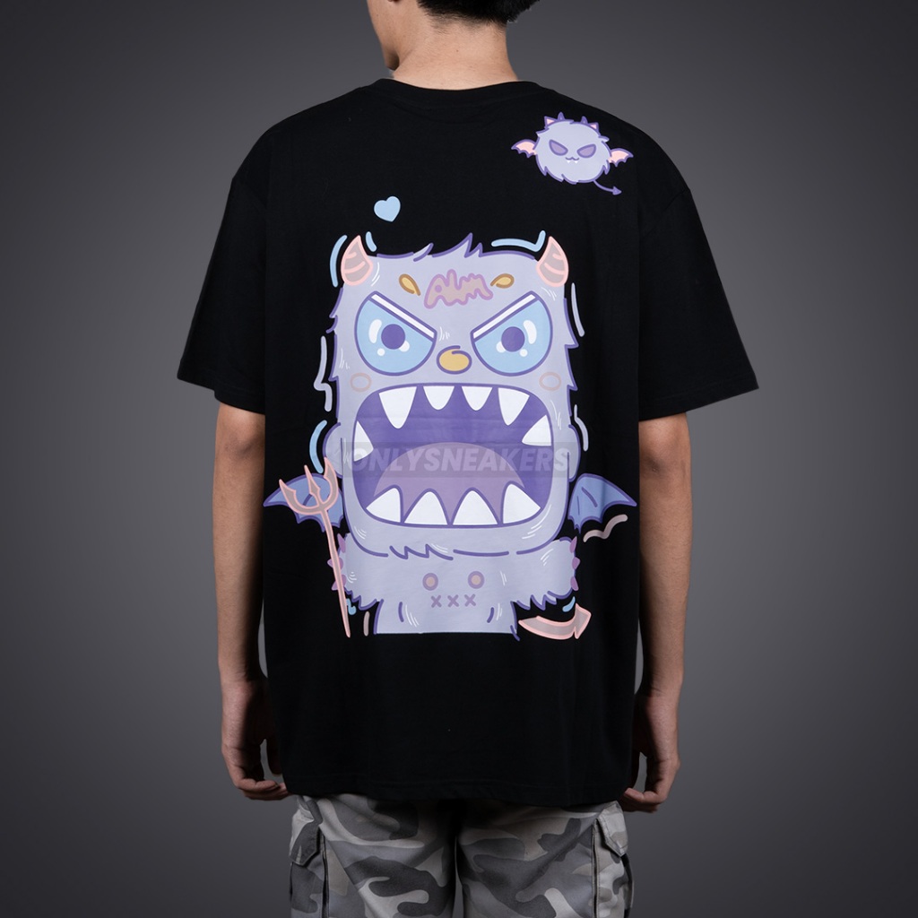 Jual CALMMIND DEVIL MONSTER BLACK TEE | Shopee Indonesia