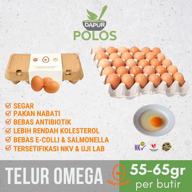 Jual Telur Ayam Omega Segar 10 dan 30 Butir | Shopee Indonesia