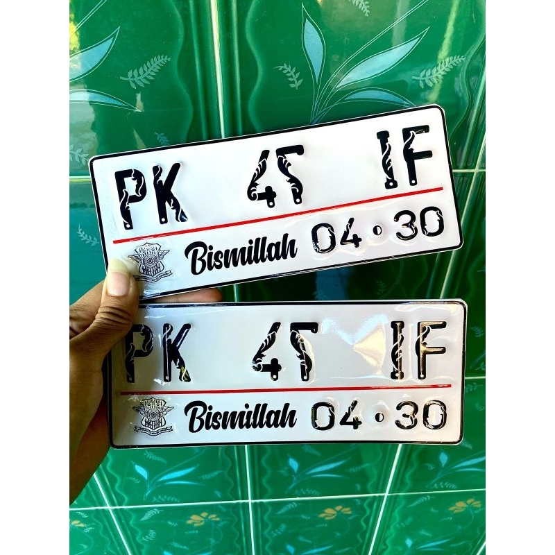 Jual PLAT MOTOR WARNA PUTIH//PLAT MOTOR VARIASI//PLAT MOTOR BAUT TANAM ...