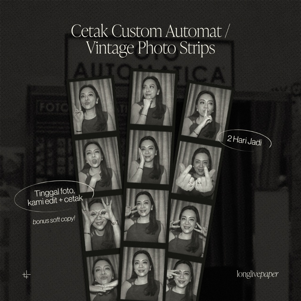Jual Cetak Custom Photo Strip Vintage Analog Photo booth | Shopee Indonesia