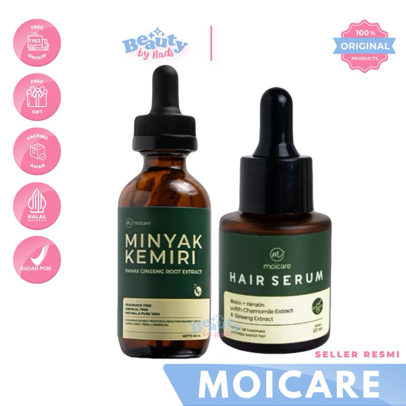 Jual BEAUTYBY.NADS | MOICARE HAIR SERUM MINYAK KEMIRI SERUM RAMBUT ANTI ...