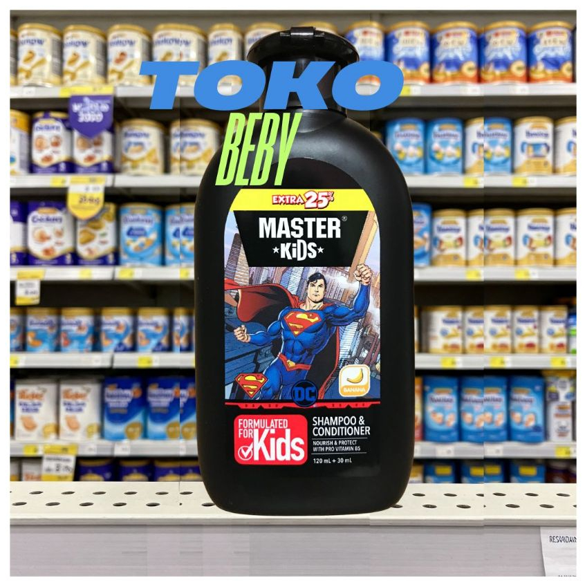 Jual Master Kids Shampoo & Conditioner Superman 120ml + 30ml - Expired ...