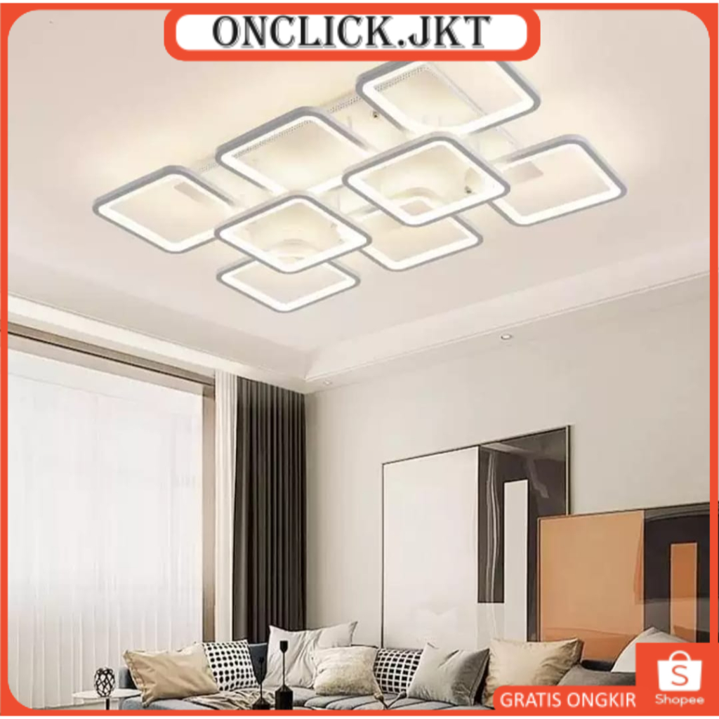 Jual Lampu Plafon LED Modern Dimmable 85W dengan 3 Pilihan Warna Cahaya ...