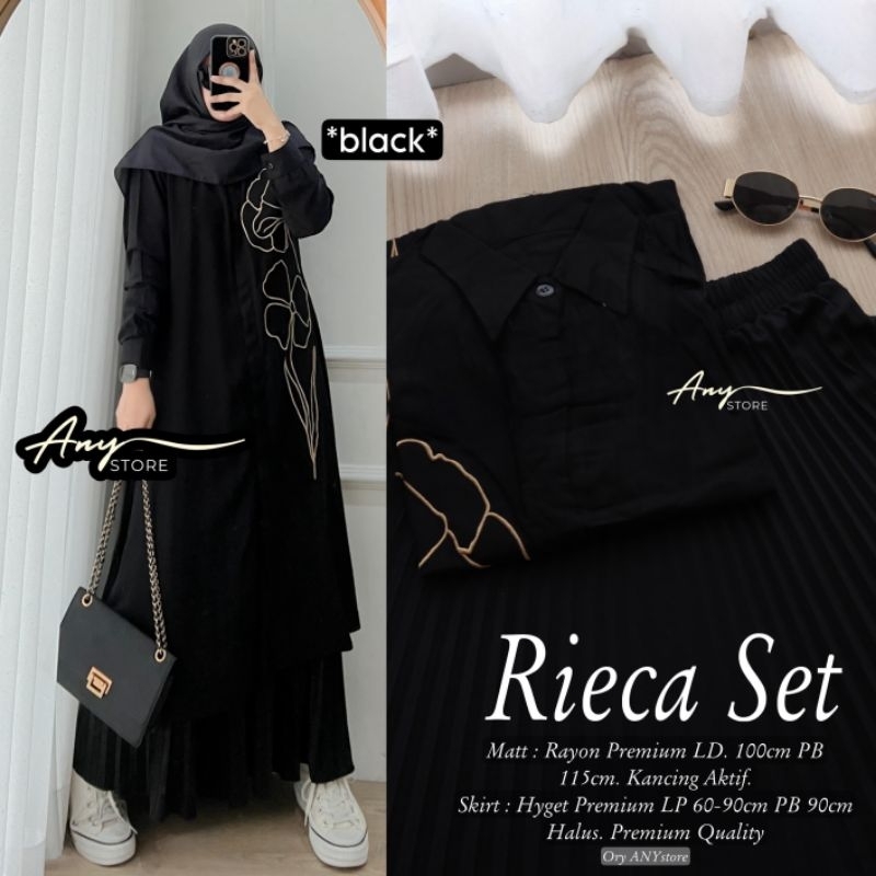 Jual Setelan Tunik Bordir dan Rok Plisket Polos Wanita • Setelan Formal ...