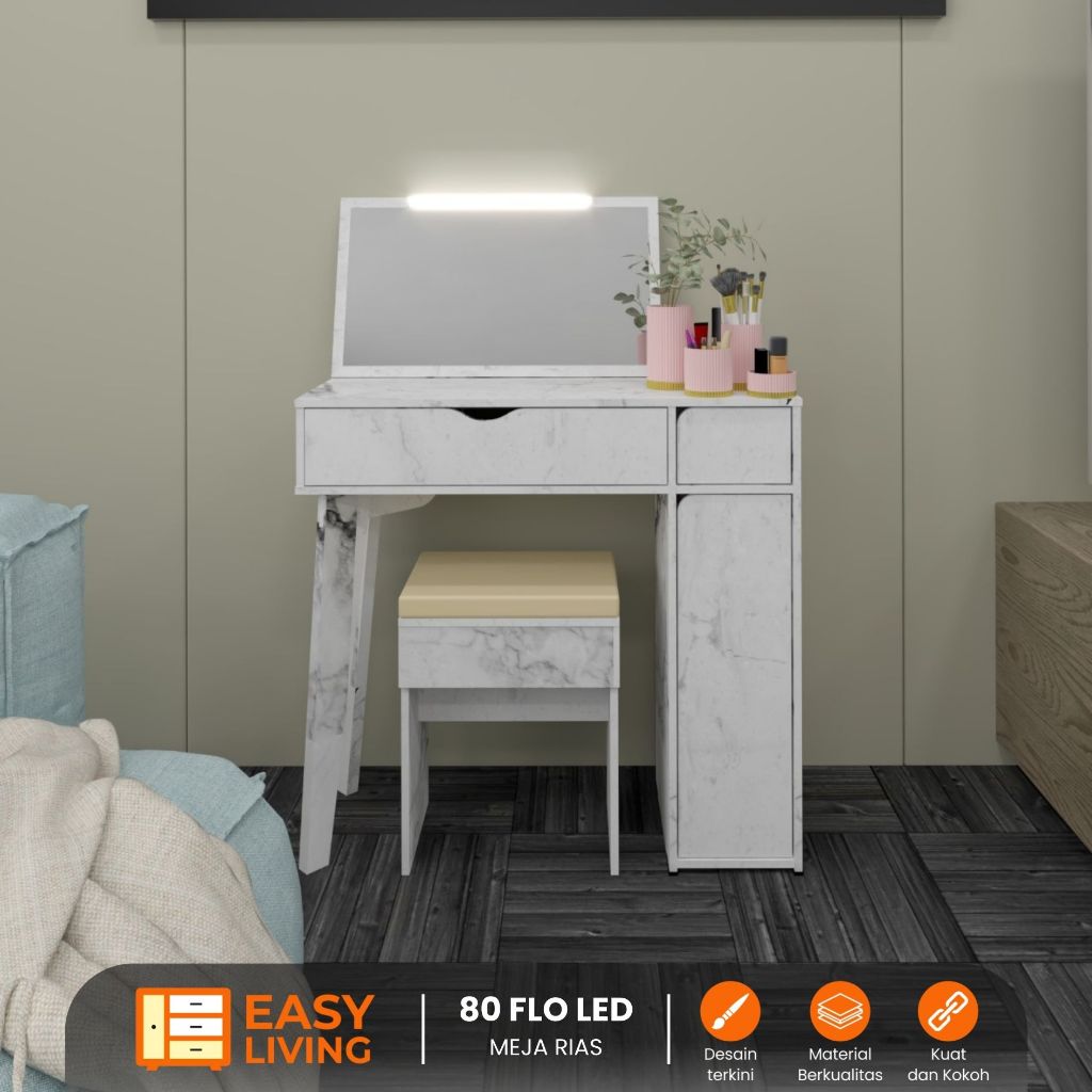 Jual Easy Living - Meja Rias Series Flo 80 LED Meja Rias minimalis ...