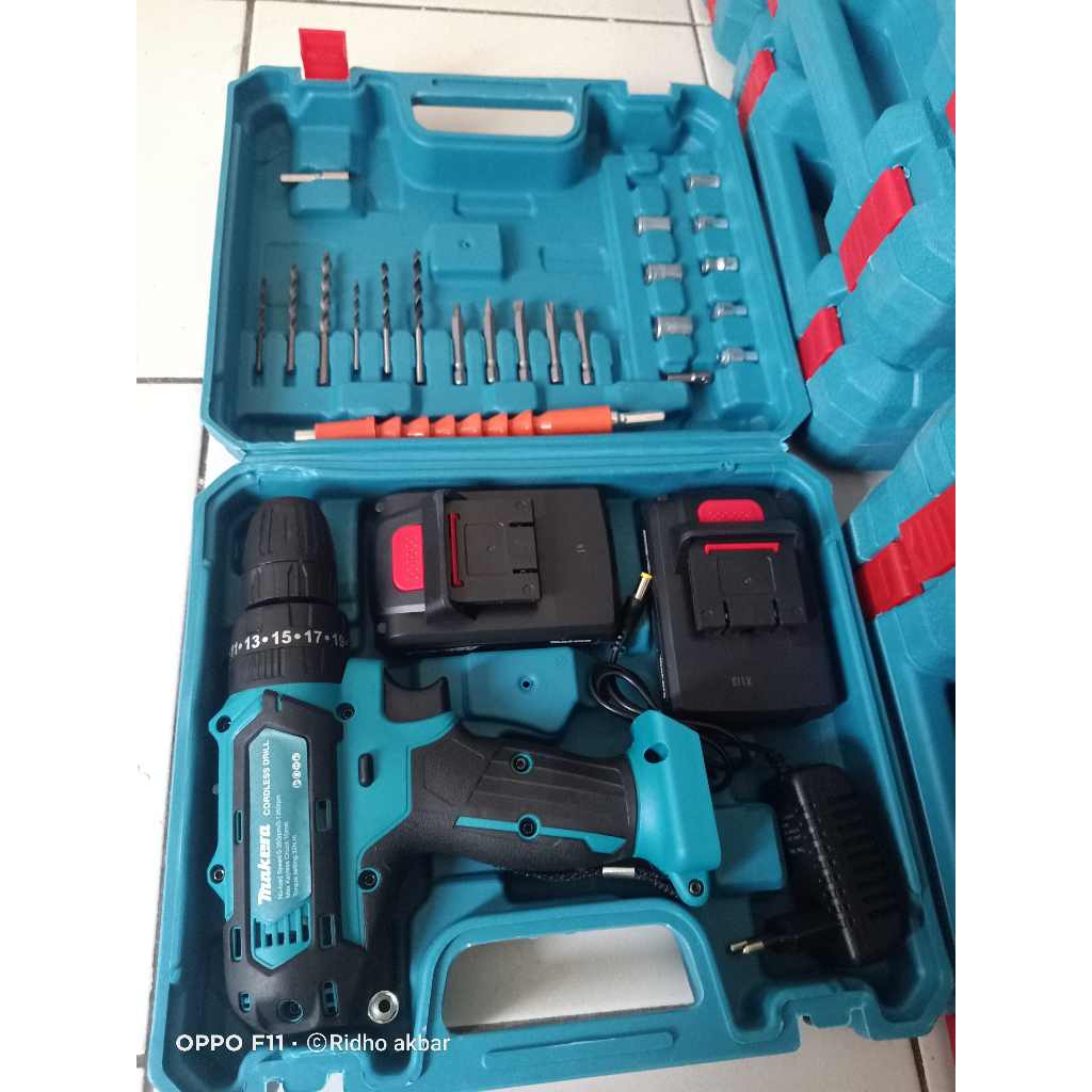 Jual Bor Cas Makera 48V 2baterai cas 10mm bor listrik murah besi tembok ...