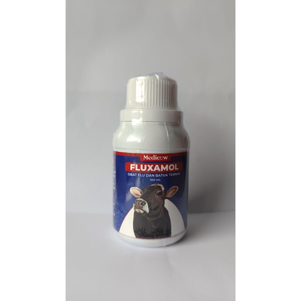 Jual Fluxamol Obat Flu Batuk Ternak Sapi Kambing Domba Medicow 100 ml ...