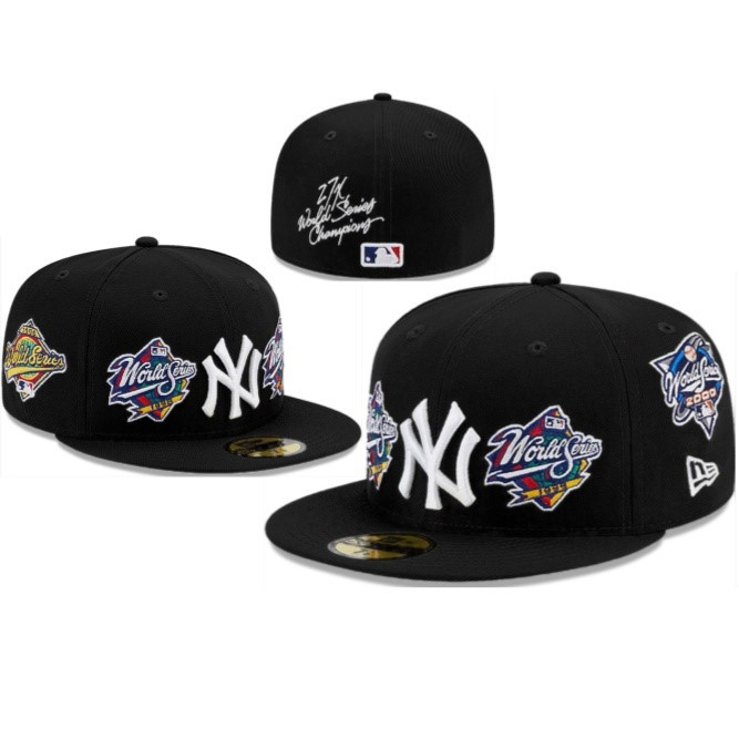Jual Topi Snapback Fitted NY Black White World Series Champion 27 ...
