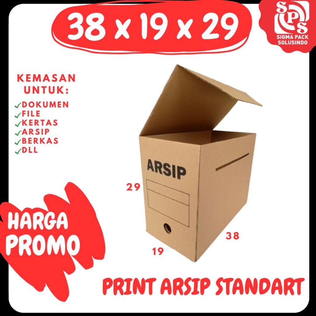 Jual Box Arsip Print Standart 38x19x29 Coklat Kardus Packing/polos ...