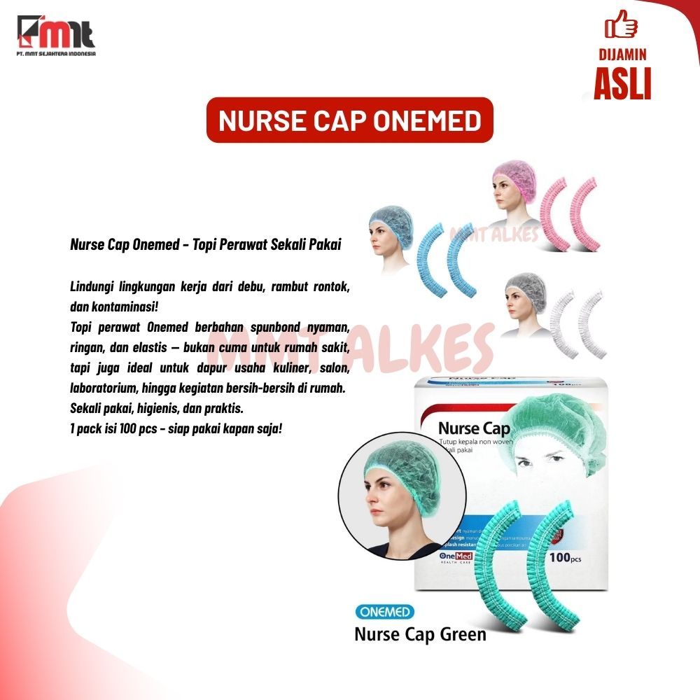 Jual NURSE CAP ONEMED ISI 100 PCS / NURSE CUP ONEMED / HAIR NET ...