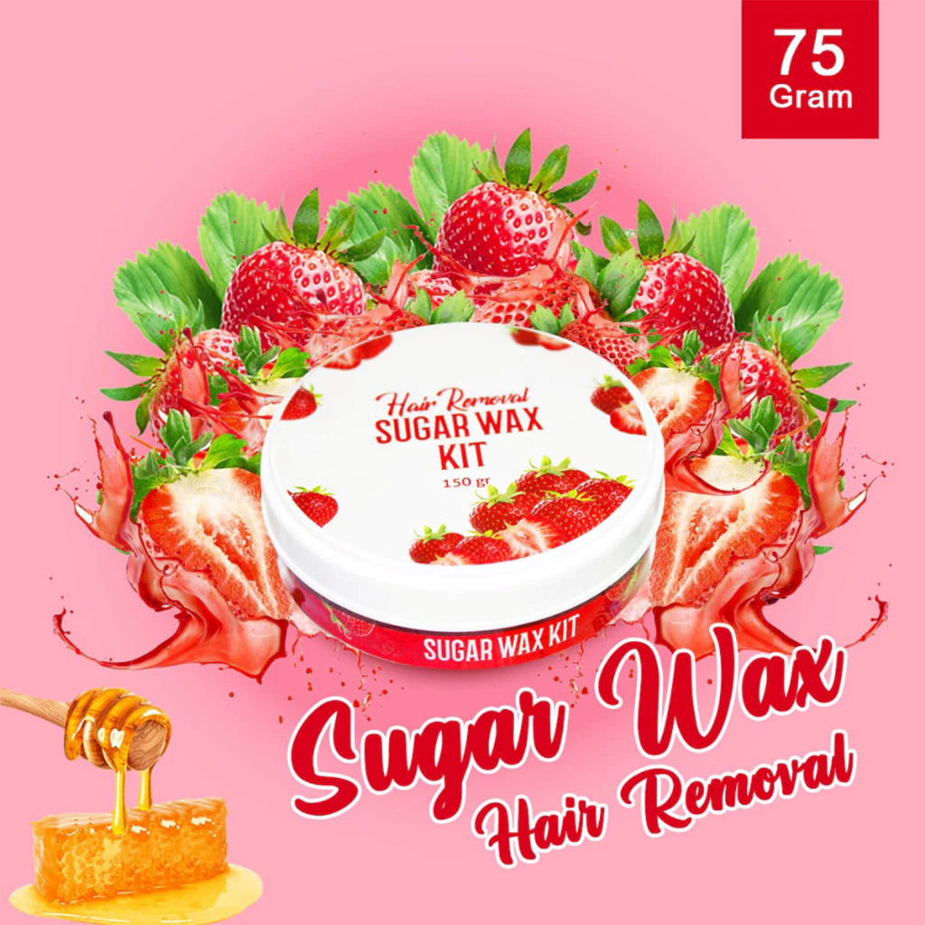 Jual MG SUGAR WAX WAXING KIT PREMIUM PENGHILANG BULU RAMBUT 75 GRAM / Sugar Wax varian strawbery ...